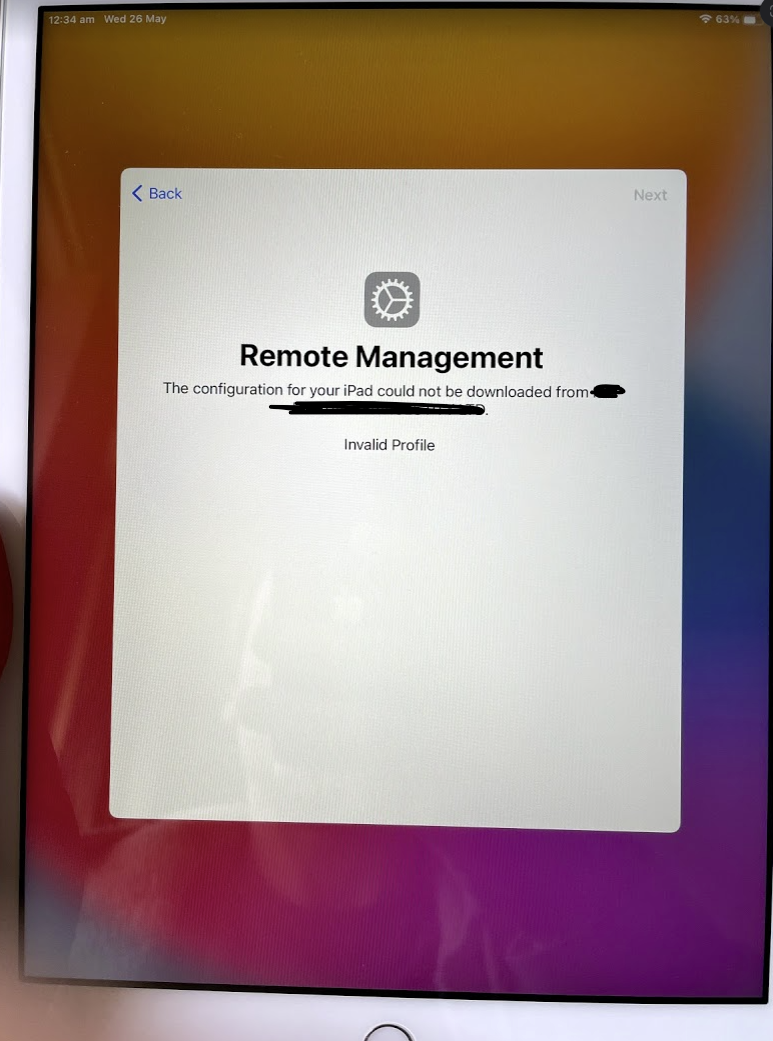 New iPad - "Invalid profile" Apple Business manager using Enrollment program tokens | Microsoft ...